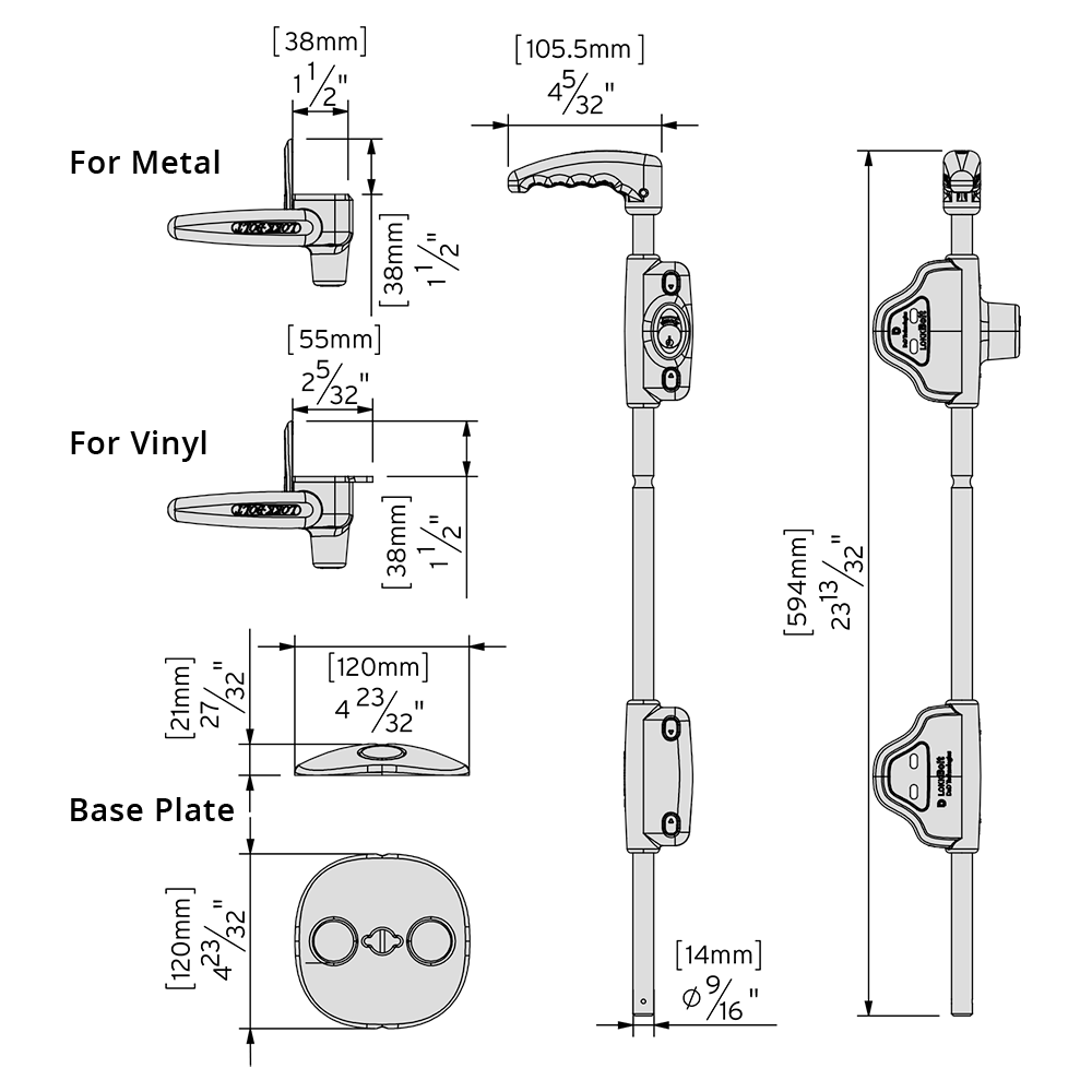 LokkBolt® Premium Drop-Bolt - D&D Technologies US