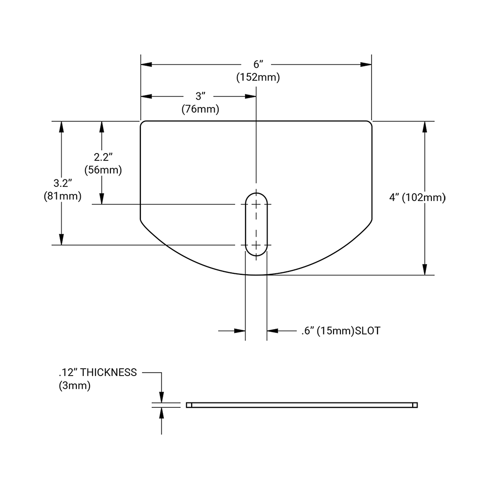 Shut It® 4" (102mm) Hardcore™ Carriage Plates - D&D Technologies US