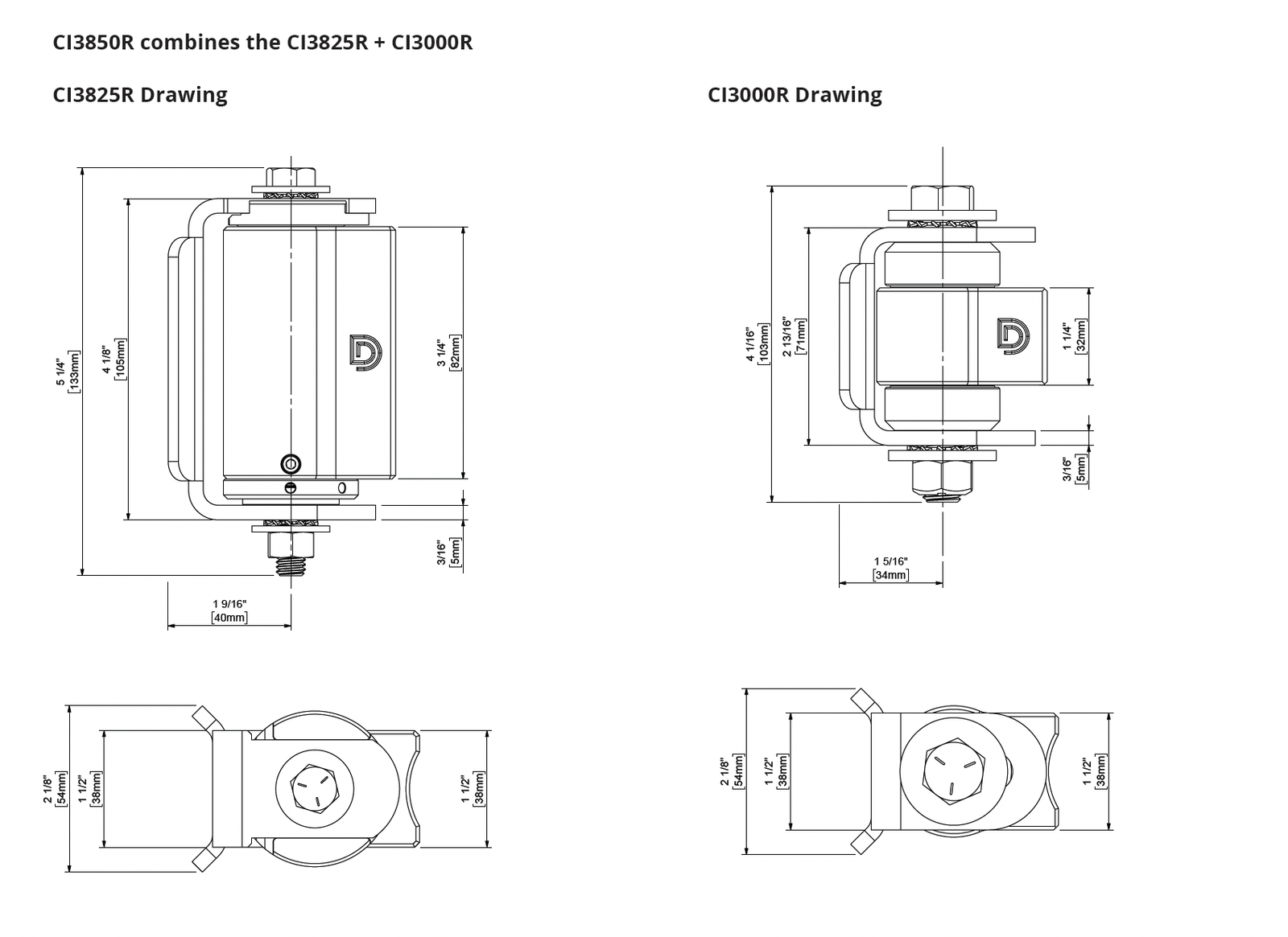 Shut It Center Mount Weld-On Hinges for Round Posts - D&D Technologies US